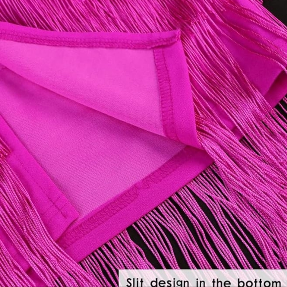 Sebrina Love Luxe Boutique | Skirts | Rose Pink Fringe Midi Skirt ...